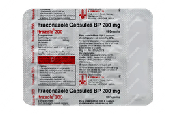 Itrazole 200 MG Capsule 10 - Uses, Side Effects, Dosage, Price | Truemeds