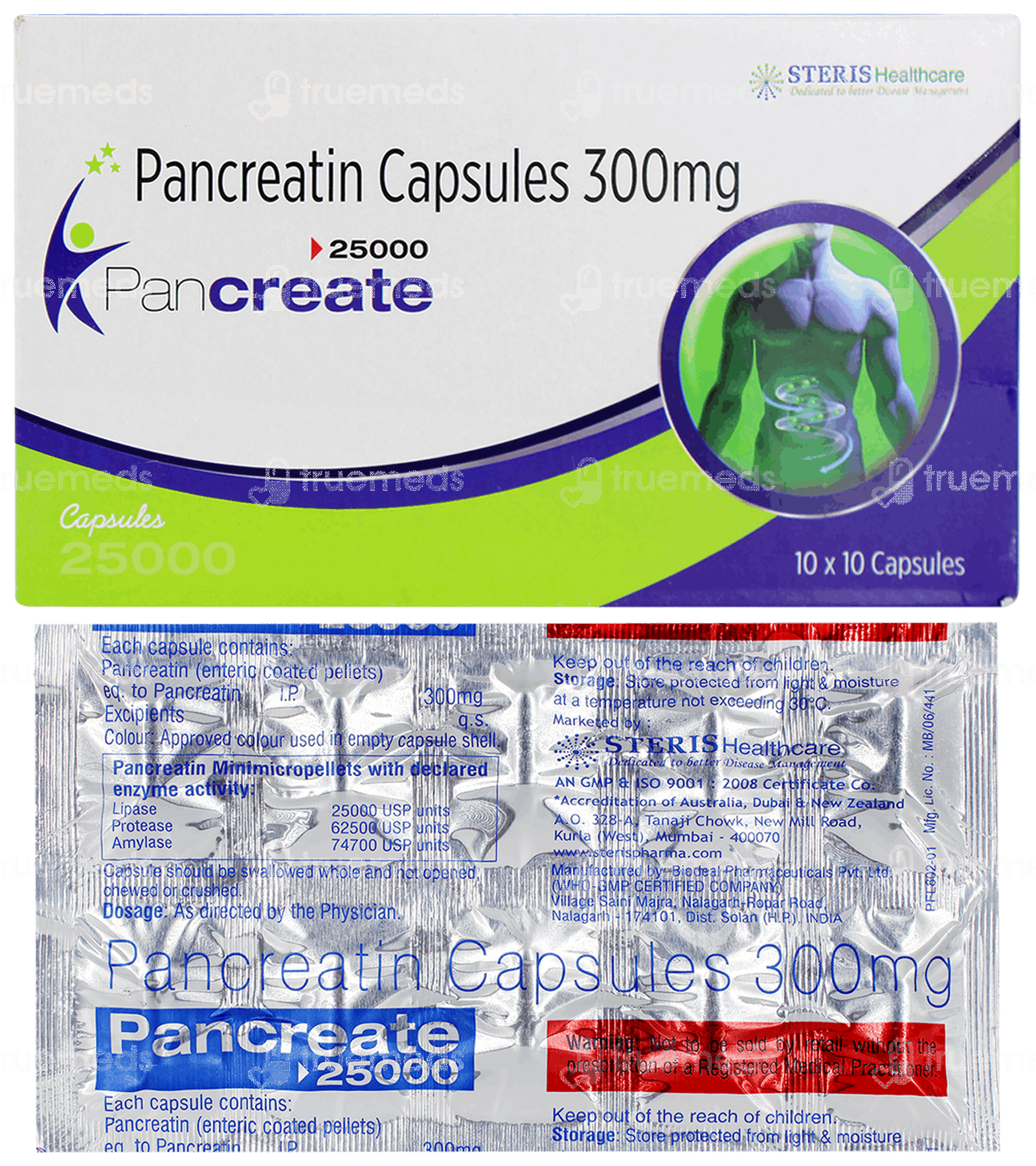 Panlipase 25000 Usp | Order Panlipase 25000 Usp Capsule Online at Truemeds
