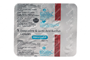Doxyros Lb 100mg5b Tablet 10 - Uses, Side Effects, Dosage, Price | Truemeds