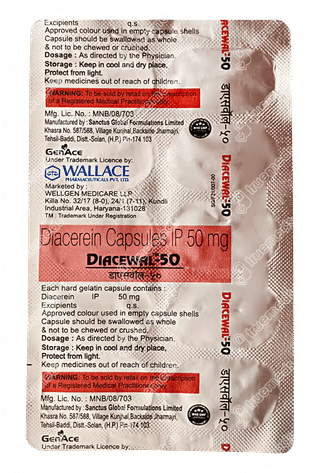 Diacewal 50mg Capsules 10 - Uses, Side Effects, Dosage, Price | Truemeds