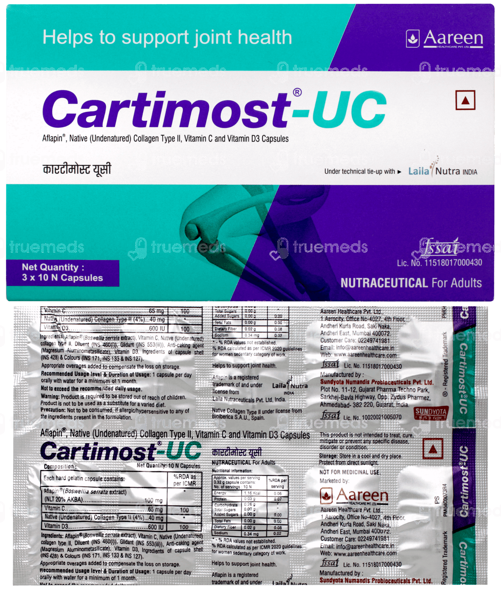 Cartimost Uc Capsule 10 - Uses, Side Effects, Dosage, Price | Truemeds