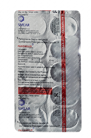 Pansmear D 40/30 Mg Capsule Pr 10: Uses, Side Effects, Price & Substitutes