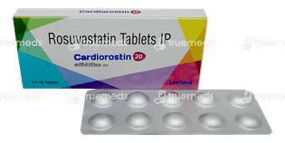 Cardiorostin 20 Mg Tablet 10 - Uses, Side Effects, Dosage, Price | Truemeds