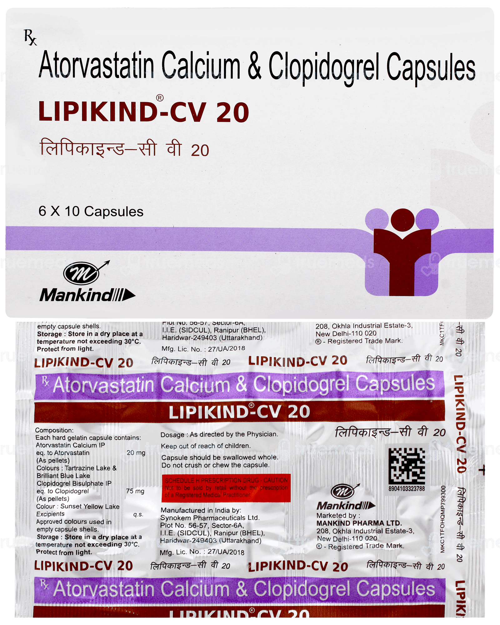 Lipikind Cv 20/75 MG | Order Lipikind Cv 20/75 MG Capsule Online at ...