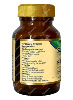 Zandu Shilajit Capsule 60 - Uses, Side Effects, Dosage, Price | Truemeds