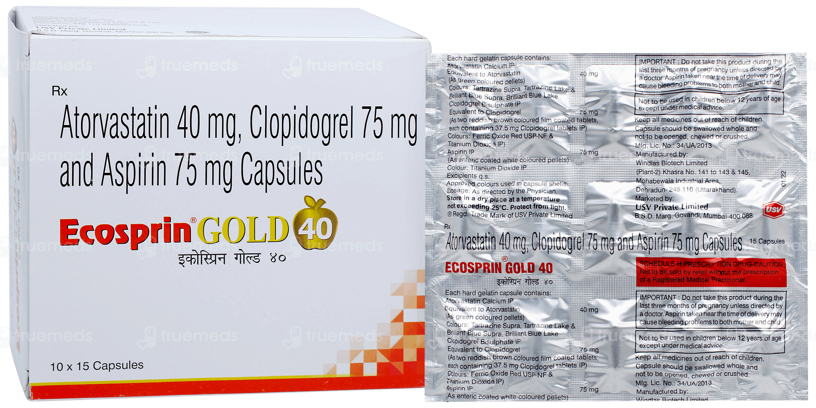 Ecosprin Gold 40 Capsule: Uses, Side Effects, Price & Substitutes