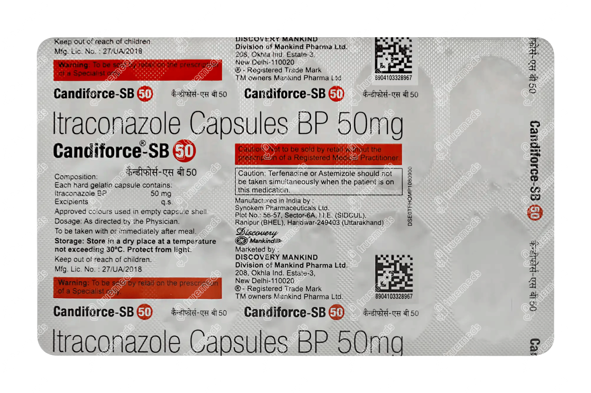 Candiforce Sb 50 MG | Order Candiforce Sb 50 MG Capsule Online at Truemeds