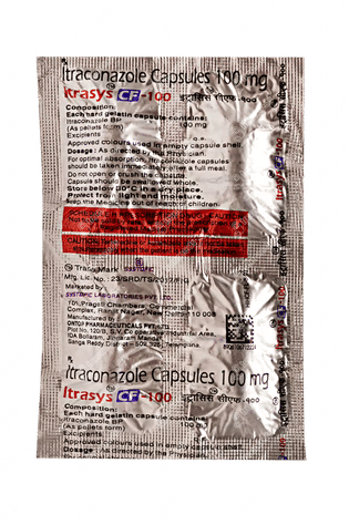 Buy Itrasys Cf 100 MG Strip Of 4 Capsule Online at Truemeds