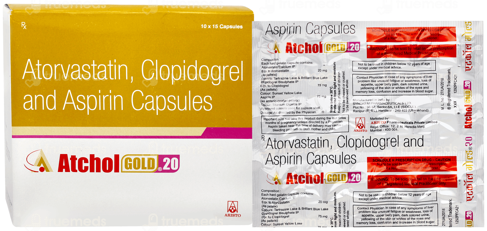 Atchol Gold 757520 Mg Capsule 15 - Uses, Side Effects, Dosage, Price ...