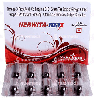Nerwita Max Soft Gelatin Capsule 10 - Uses, Side Effects, Dosage, Price ...