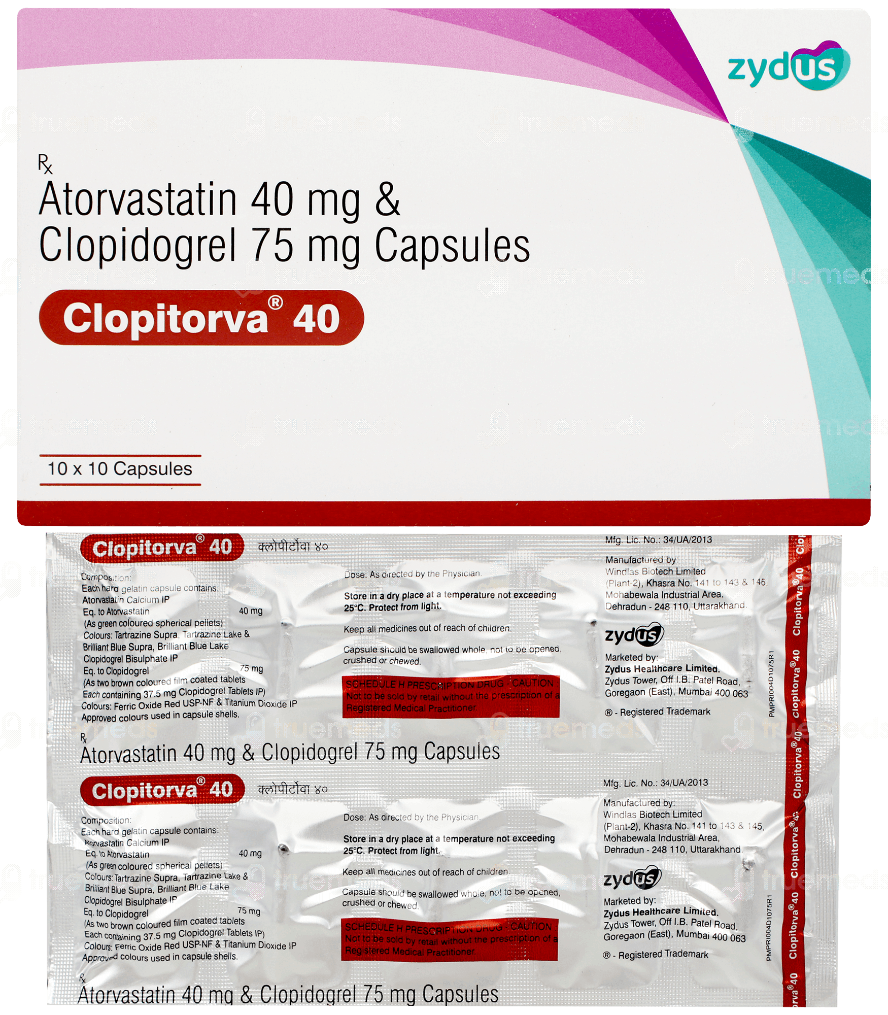 Clopitorva 40/75 MG | Order Clopitorva 40/75 MG Capsule Online at Truemeds