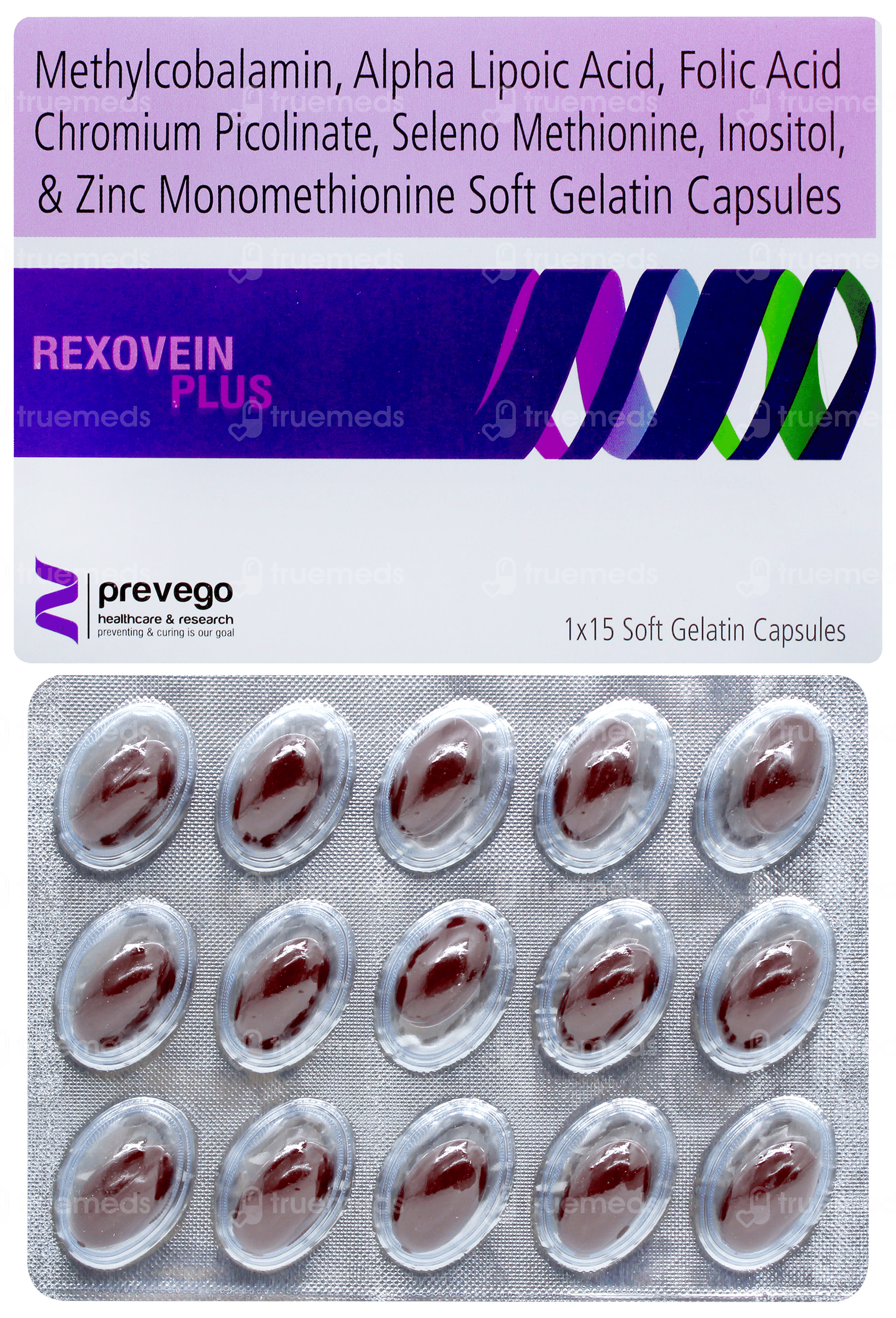 Rexovein Plus Capsule 15 - Uses, Side Effects, Dosage, Price | Truemeds