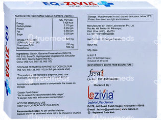 Eq Zivia Plus Capsule 10 - Uses, Side Effects, Dosage, Price | Truemeds