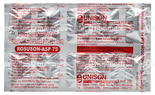 Rosuson Asp 1075 Mg Capsule 10 - Uses, Side Effects, Dosage, Price ...