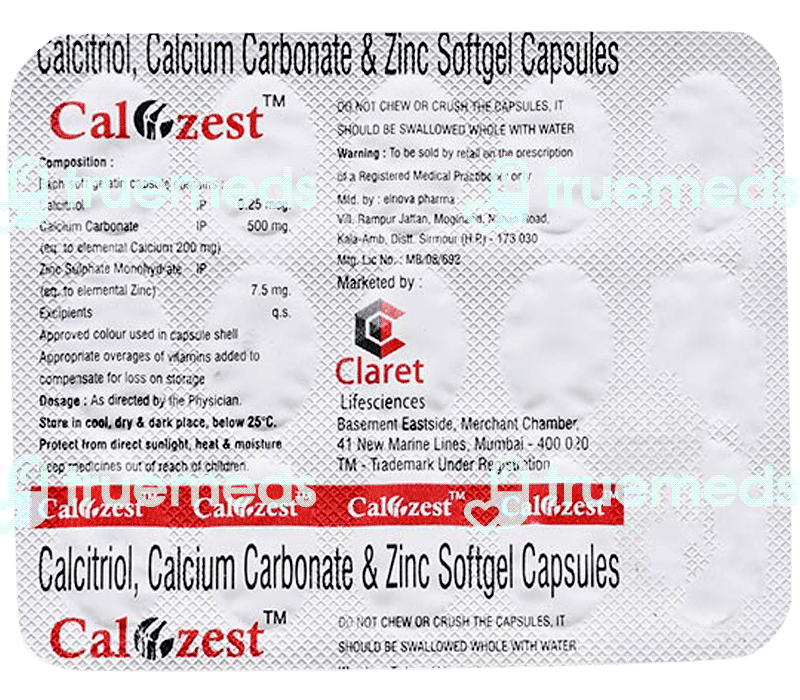 Calozest Capsule 15 - Uses, Side Effects, Dosage, Price | Truemeds