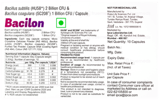Bacilon Capsule 10 - Uses, Side Effects, Dosage, Price | Truemeds