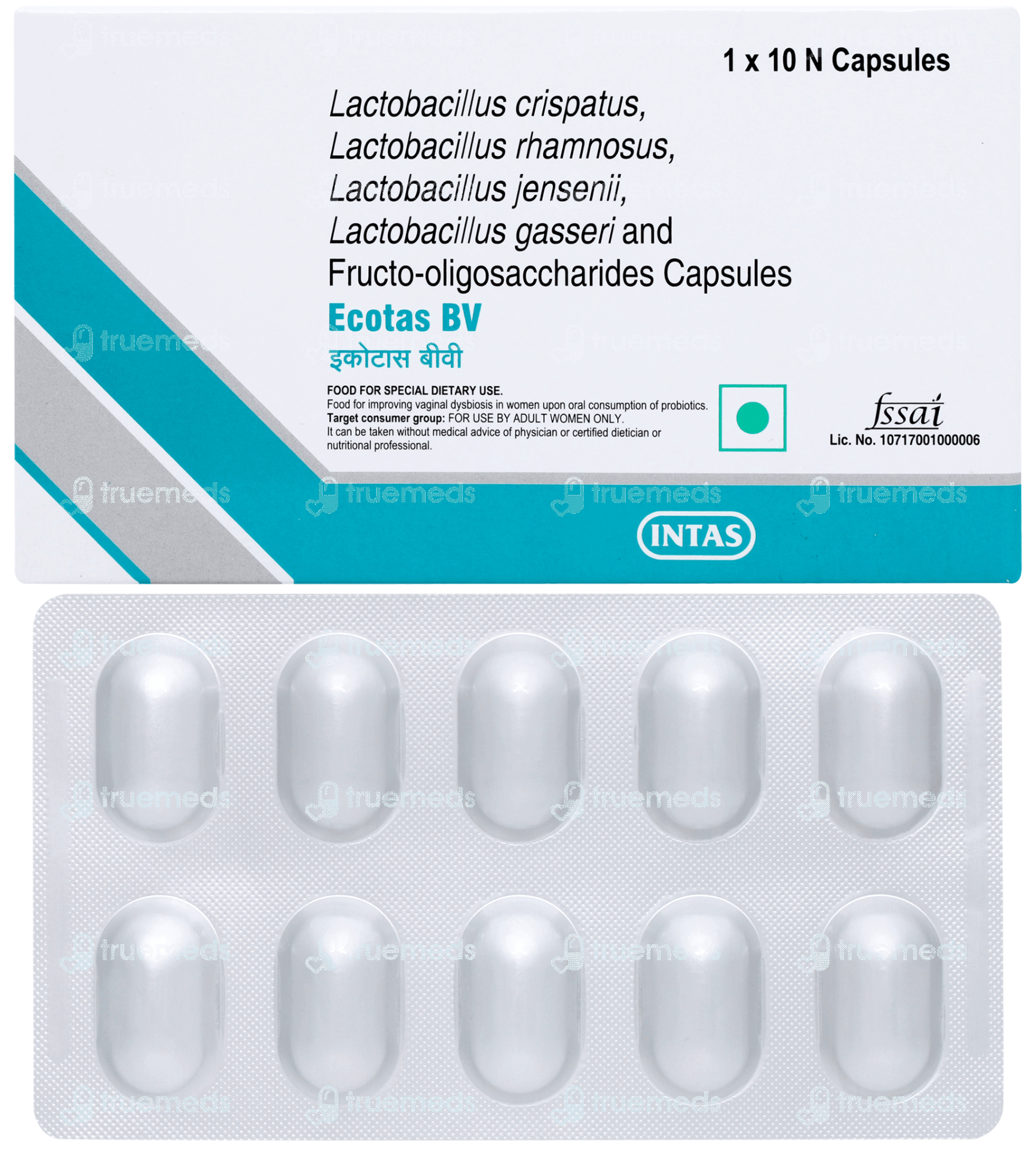 Ecotas Bv Capsule 10 - Uses, Side Effects, Dosage, Price | Truemeds