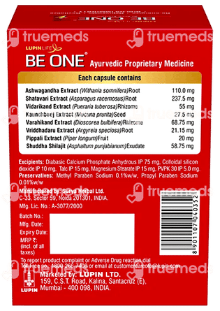 Lupin Life Be One Capsule 30 - Uses, Side Effects, Dosage, Price | Truemeds