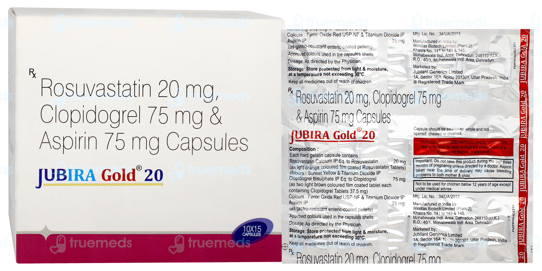 Jubira Gold 752075 Mg Capsule 15 - Uses, Side Effects, Dosage, Price ...
