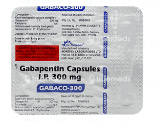 Gabaco 300 Mg Capsule 10 - Uses, Side Effects, Dosage, Price | Truemeds