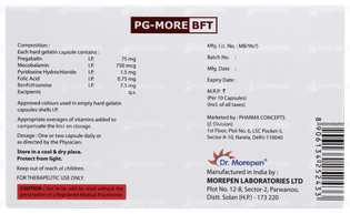 Pg More Bft Capsule 10 - Uses, Side Effects, Dosage, Price | Truemeds