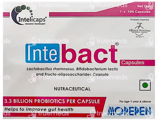 Intebact Capsule 10 - Uses, Side Effects, Dosage, Price | Truemeds