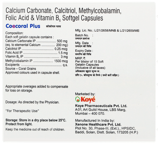 Coecoral Plus Capsule 15 - Uses, Side Effects, Dosage, Price | Truemeds