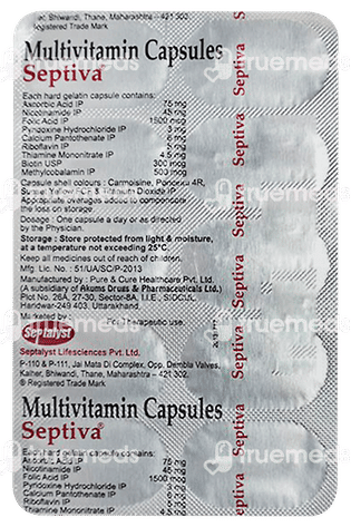 Septiva Capsule 10 - Uses, Side Effects, Dosage, Price | Truemeds