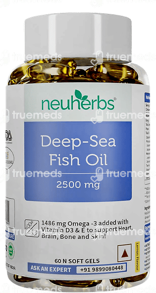 Neuherbs Deep Sea Fish Oil 2500 Mg Soft Gels Capsule 60 - Uses, Side ...