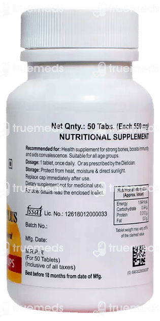 Baksons Vitamin D Plus Tablet 50 - Uses, Side Effects, Dosage, Price ...