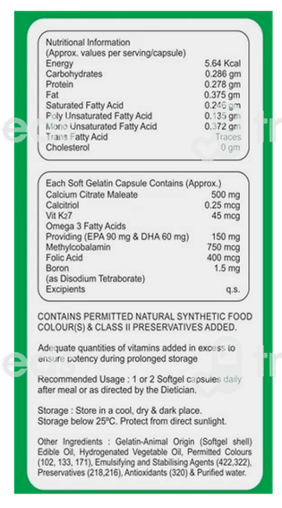 Calci Calci Plus Capsule 10 - Uses, Side Effects, Dosage, Price | Truemeds
