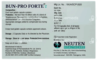Bun Pro Forte Capsule 10 - Uses, Side Effects, Dosage, Price | Truemeds