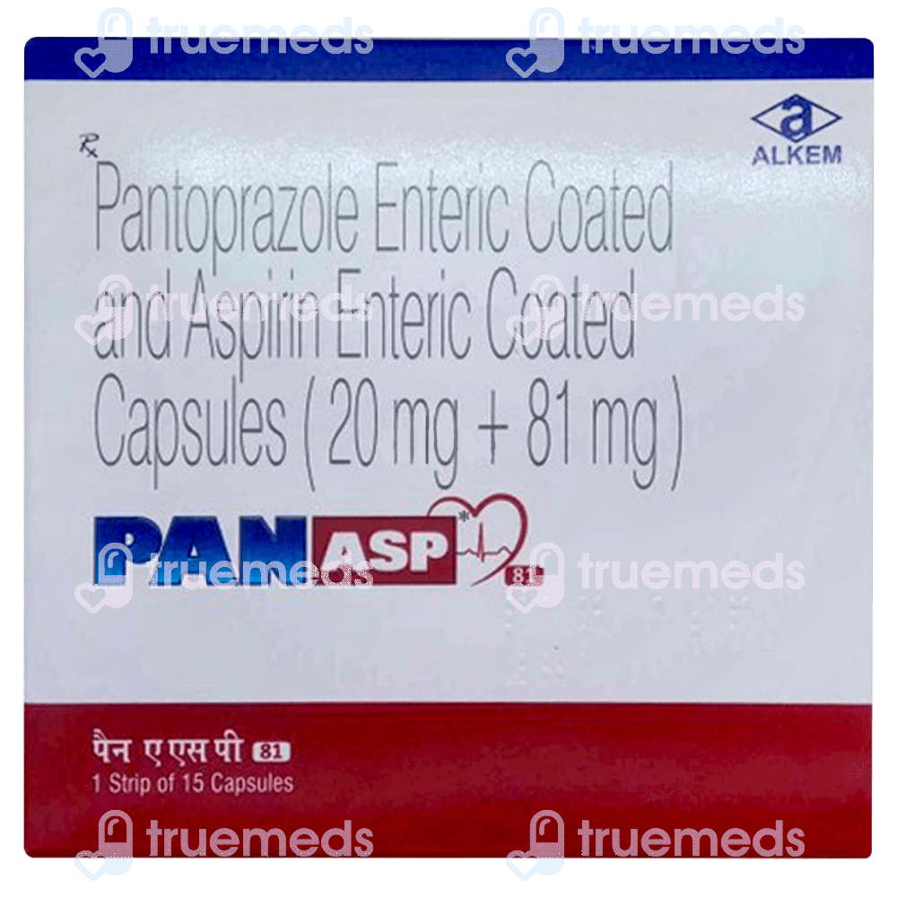 Pan Asp 81 Mg Capsule 15 - Uses, Side Effects, Dosage, Price | Truemeds