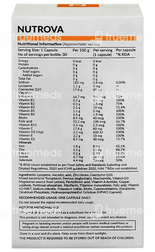 Nutrova Kerastrength Capsule 30 - Uses, Side Effects, Dosage, Price ...
