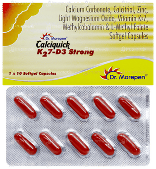 Calciquick K27 D3 Strong Capsule 10 - Uses, Side Effects, Dosage, Price ...