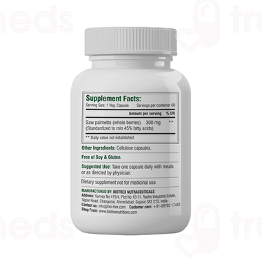 Biotrex Saw Palmetto 300 Mg Capsule 60 - Uses, Side Effects, Dosage ...