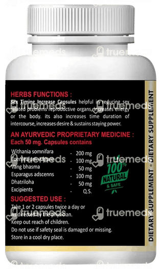Natural Sex Timing Increase Capsule 60 - Uses, Side Effects, Dosage ...
