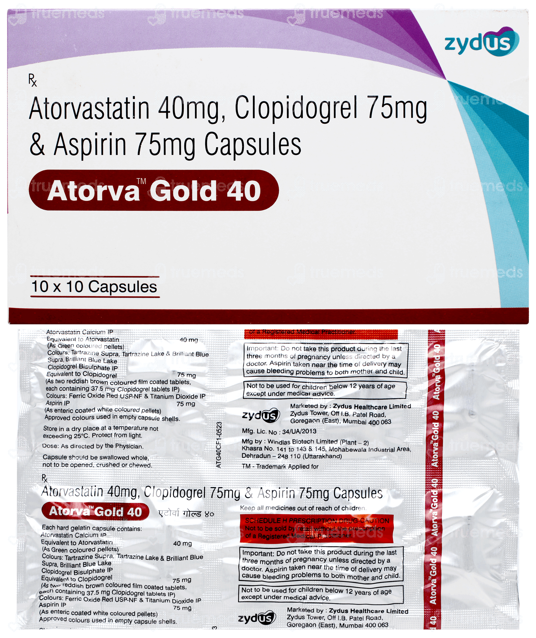 Atorva Gold 40 Mg Capsule 10 - Uses, Side Effects, Dosage, Price | Truemeds