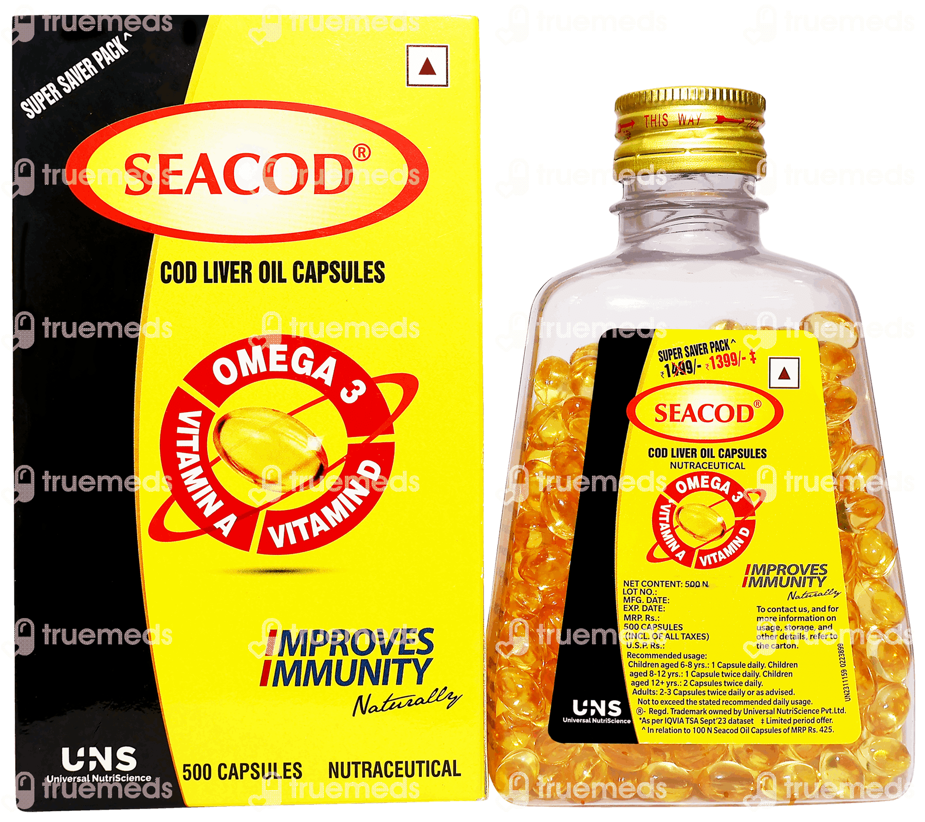 Seacod 300 Mg Capsule 500 - Uses, Side Effects, Dosage, Price | Truemeds