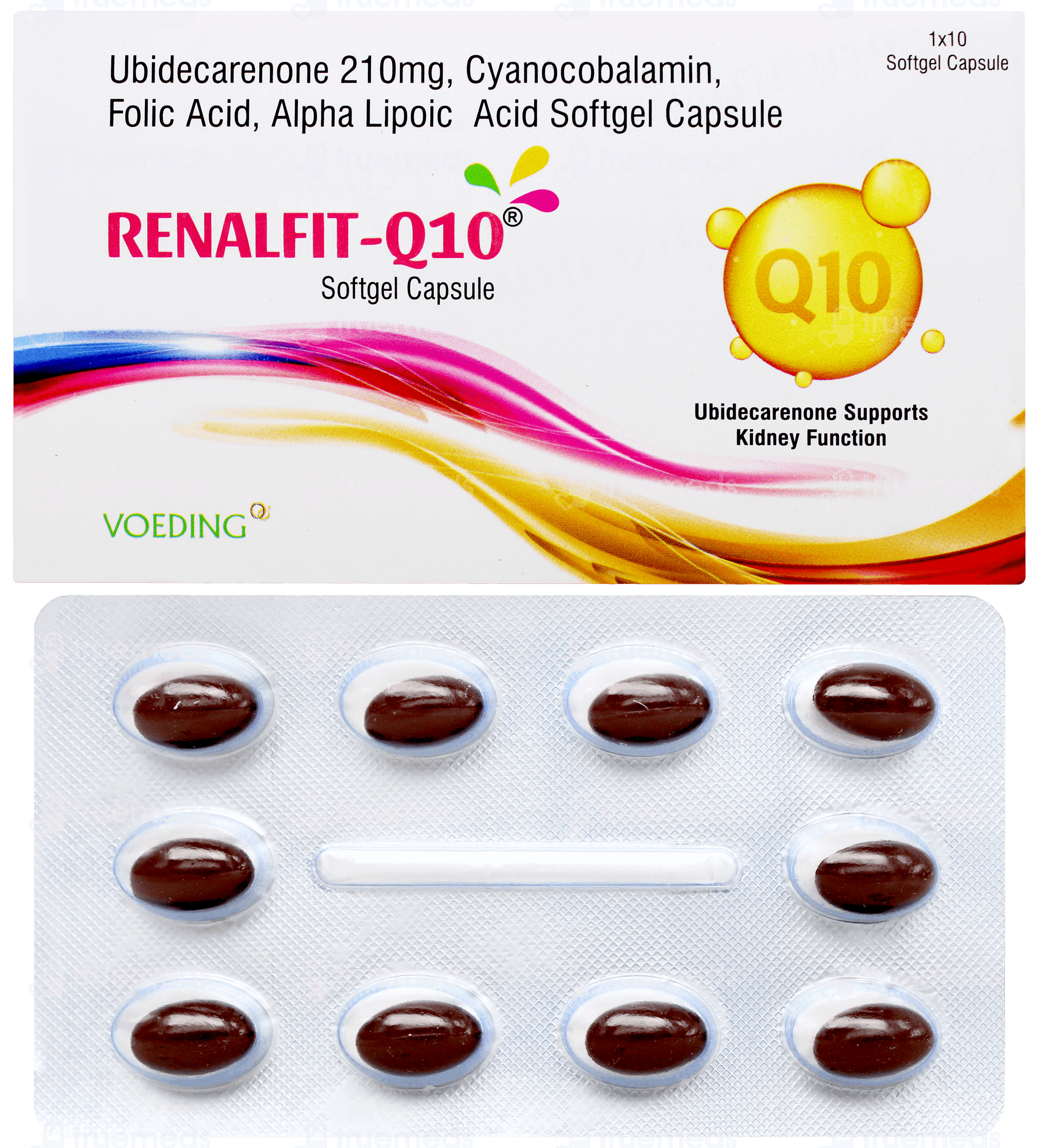 Renalfit Q10 Softgel Capsule 10 - Uses, Side Effects, Dosage, Price ...