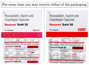 Rosuren Gold 20 Capsule 10 - Uses, Side Effects, Dosage, Price | Truemeds