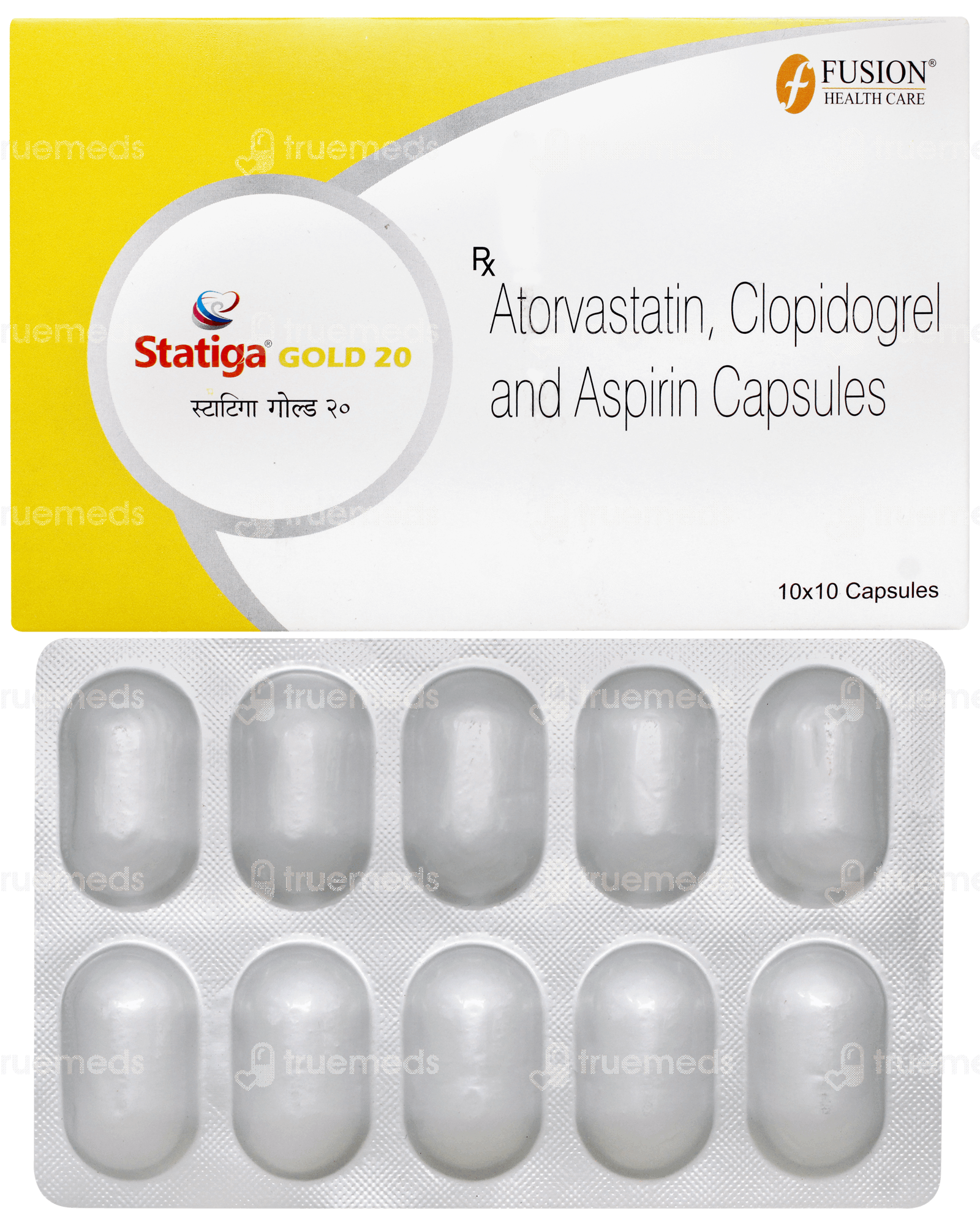Statiga Gold 20 Capsule 10 - Uses, Side Effects, Dosage, Price | Truemeds