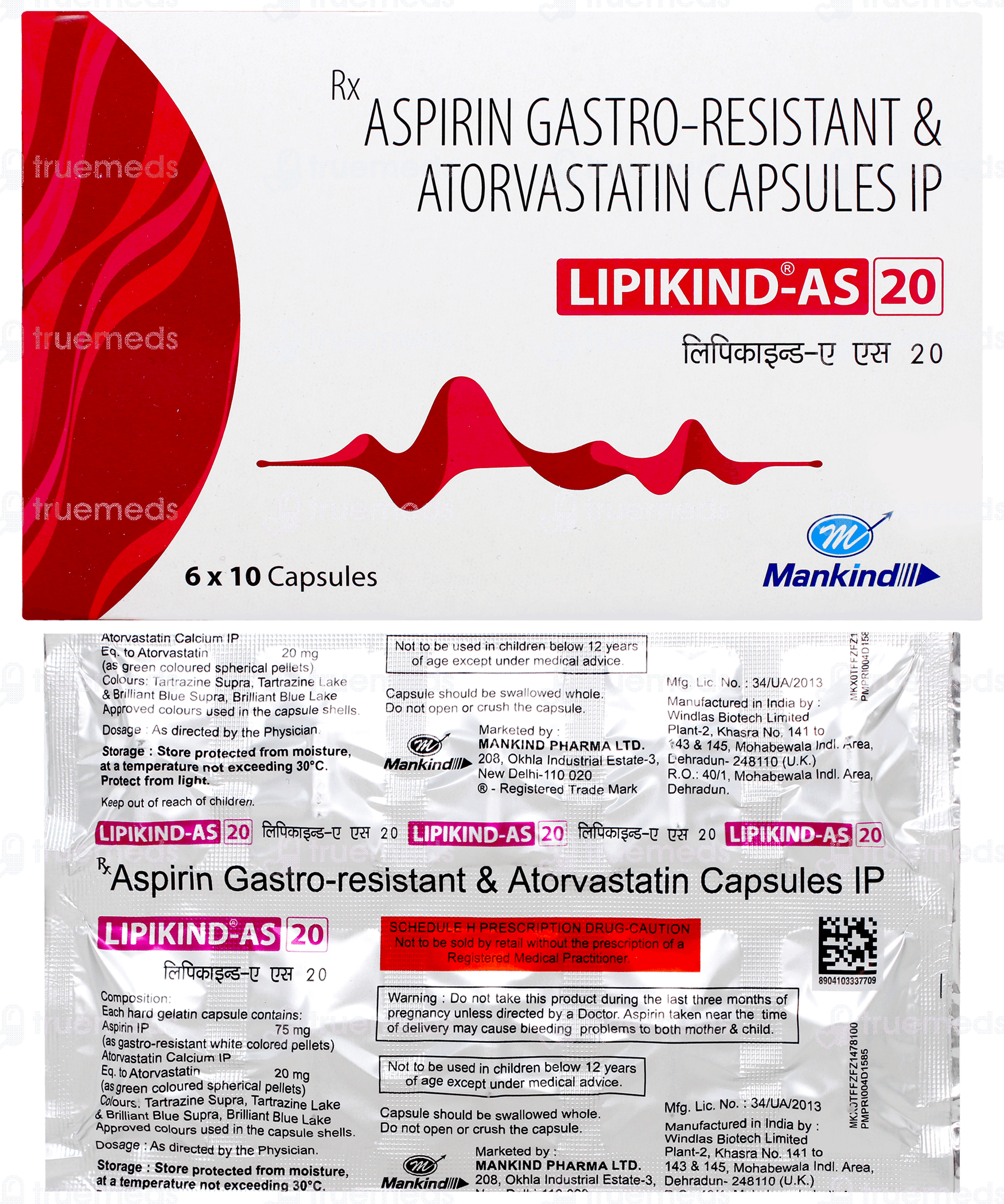 Lipikind As 20 Capsule 10 - Uses, Side Effects, Dosage, Price | Truemeds