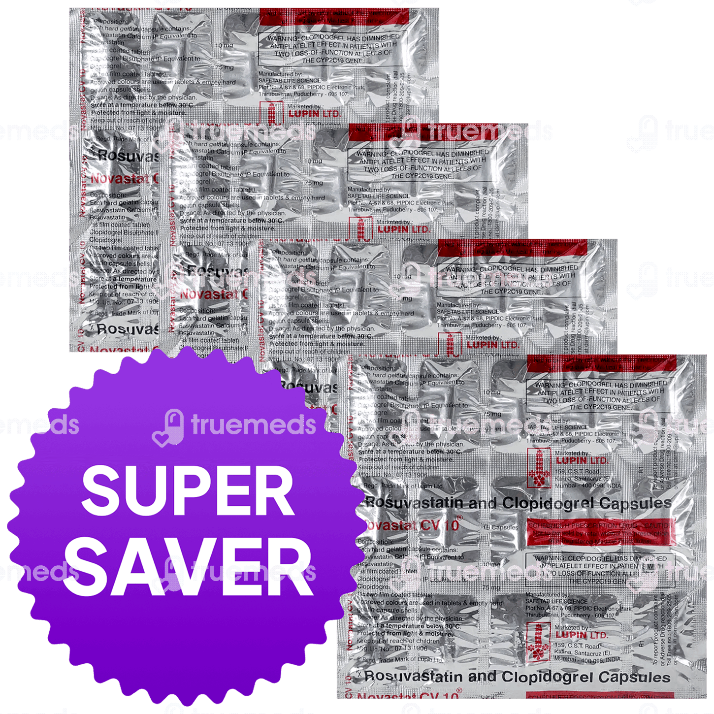 Novastat Cv 10 Capsule 15 Super Saver Pack Of 8 Strips Flat 35 Off ...