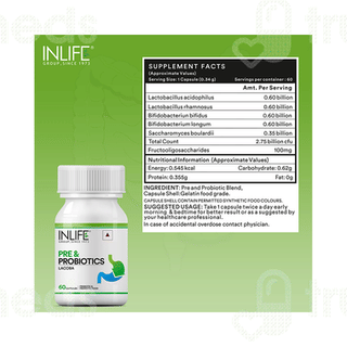 Inlife Pre And Probiotic Forte Capsule 60 - Uses, Side Effects, Dosage ...
