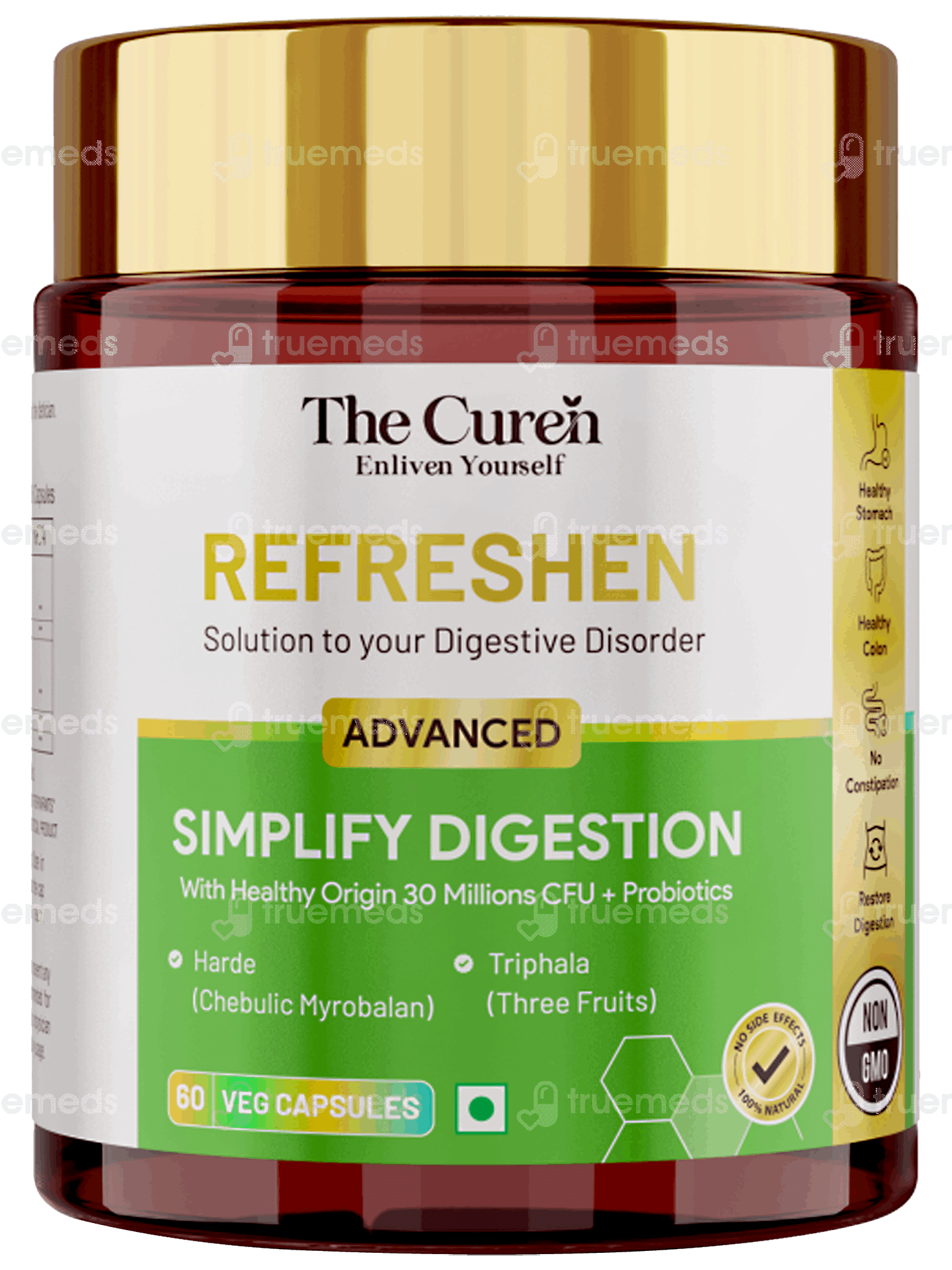 The Curens Refreshen Advanced Simplify Digestion Veg Capsule 60 - Uses ...