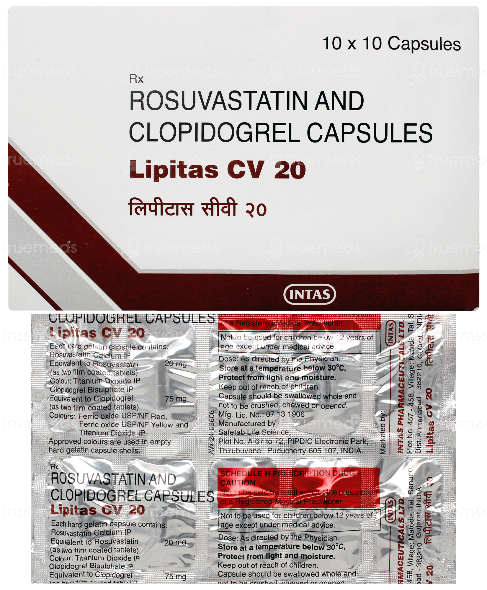 Lipitas Cv 20 Capsule 10 - Uses, Side Effects, Dosage, Price | Truemeds