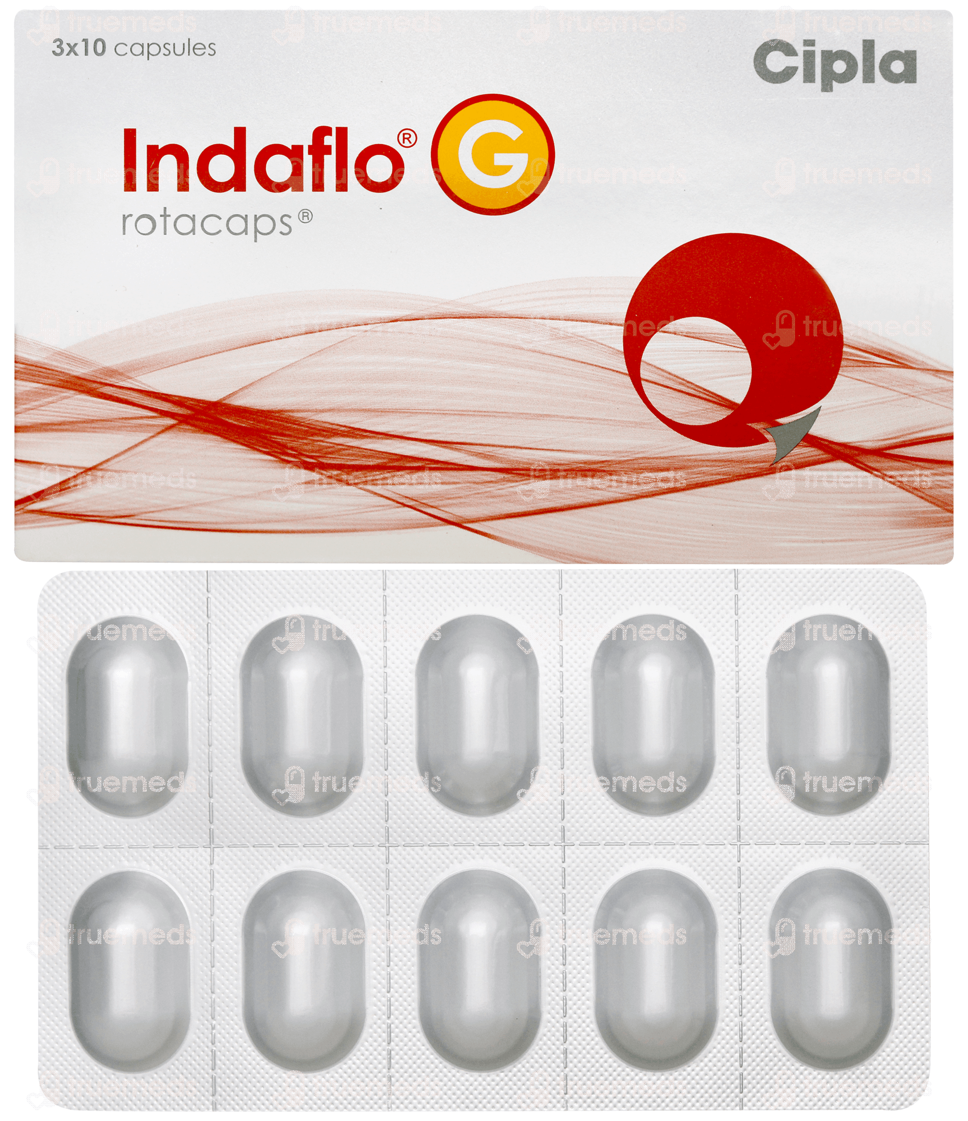 Indaflo G Rotacaps 10 - Uses, Side Effects, Dosage, Price | Truemeds