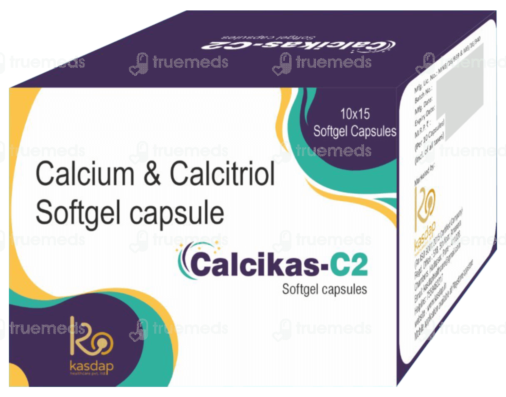 Calcikas C2 Capsule 15 - Uses, Side Effects, Dosage, Price | Truemeds