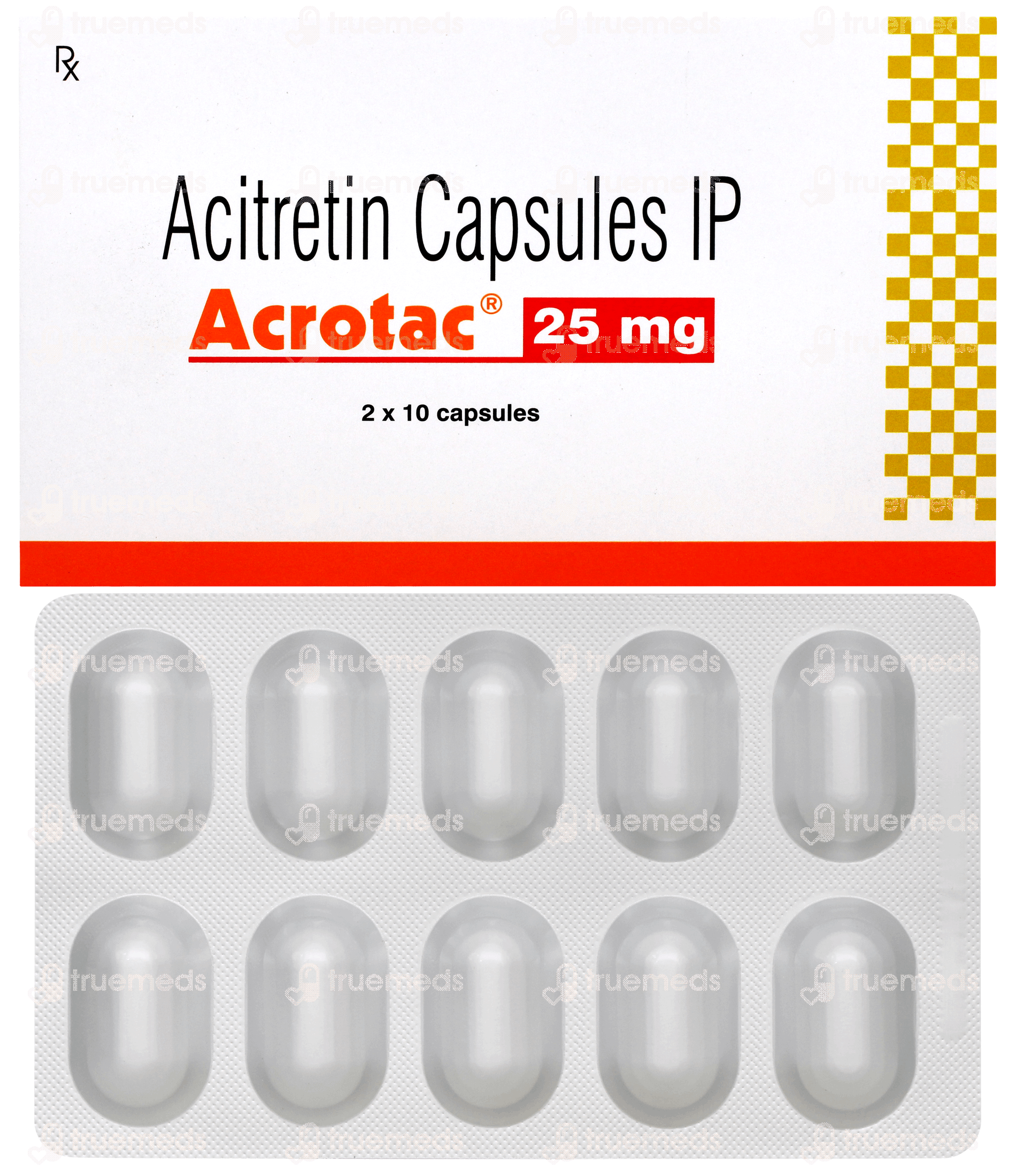 Acrotac 25mg Capsule 10 - Uses, Side Effects, Dosage, Price | Truemeds